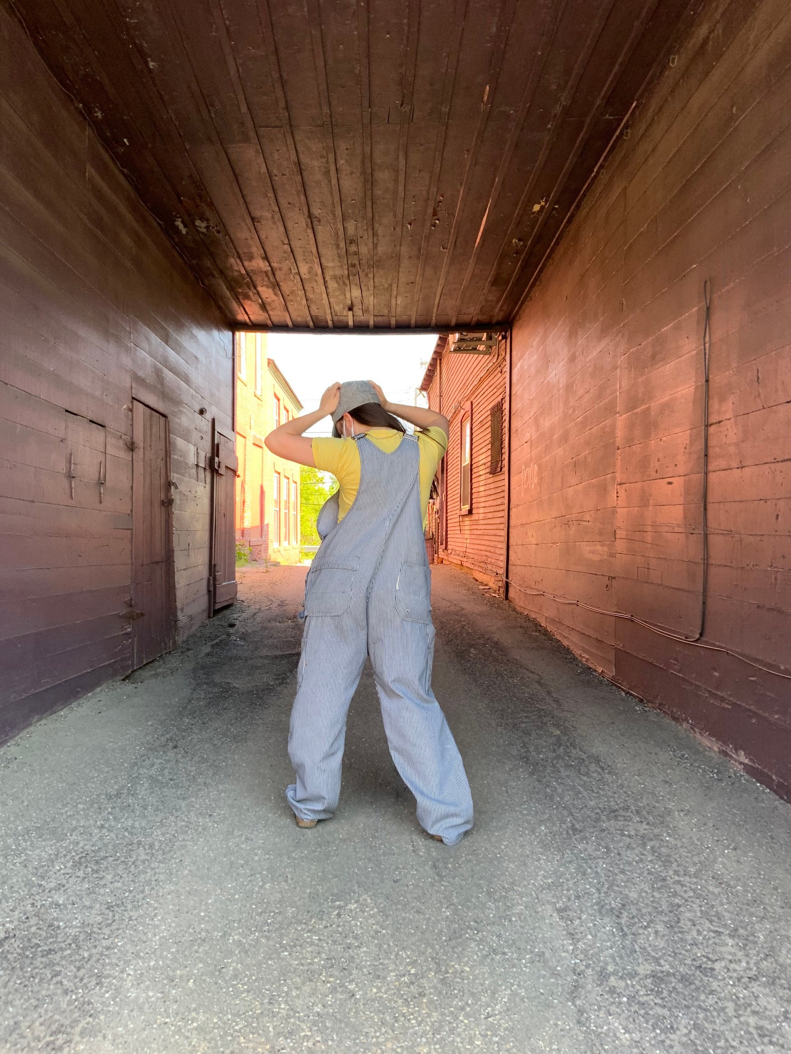 Vintage Engineer Stripe Apron Pocket Overalls - Etsy