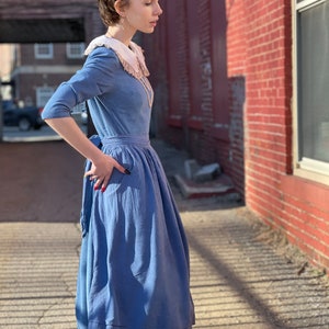 Theatrical Cottage Core Country Princess Dress-cinderella-blue-lace ...