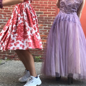 1980s Vintage Blush Pink Roses Dress-80s Does 5ps Puff Sleeve ...