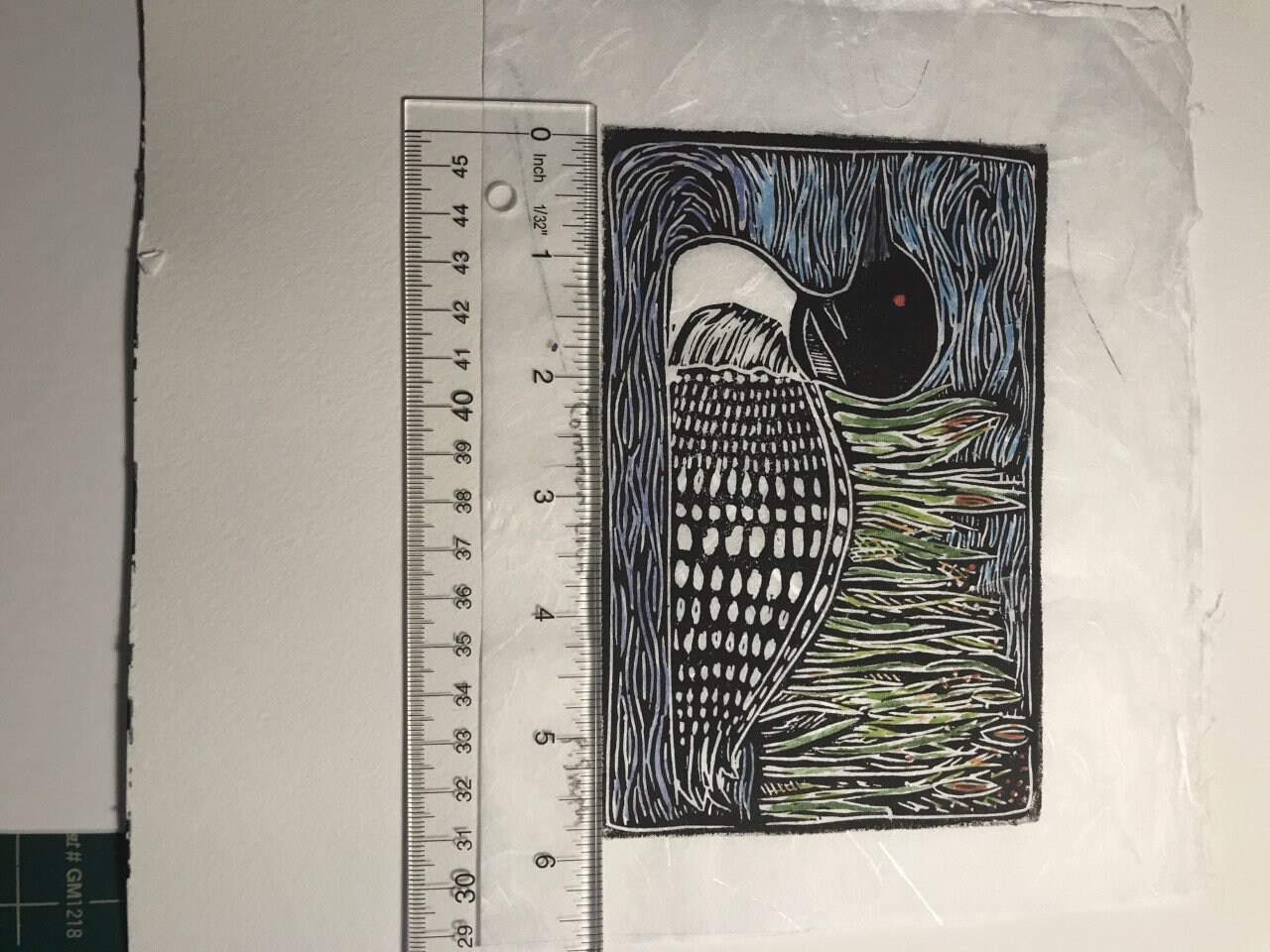 Original Linocut Print - Common Loon - Etsy