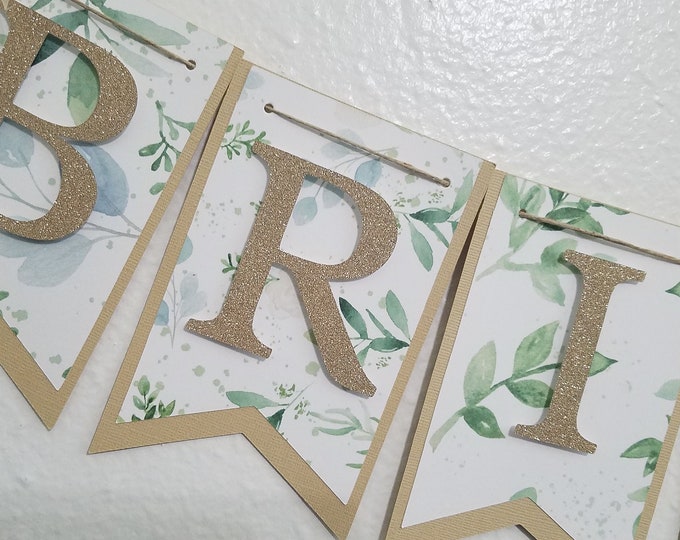 Green Photo Banner, Eucalyptus Bridal Shower, Sage Bridal Shower, Photo ...