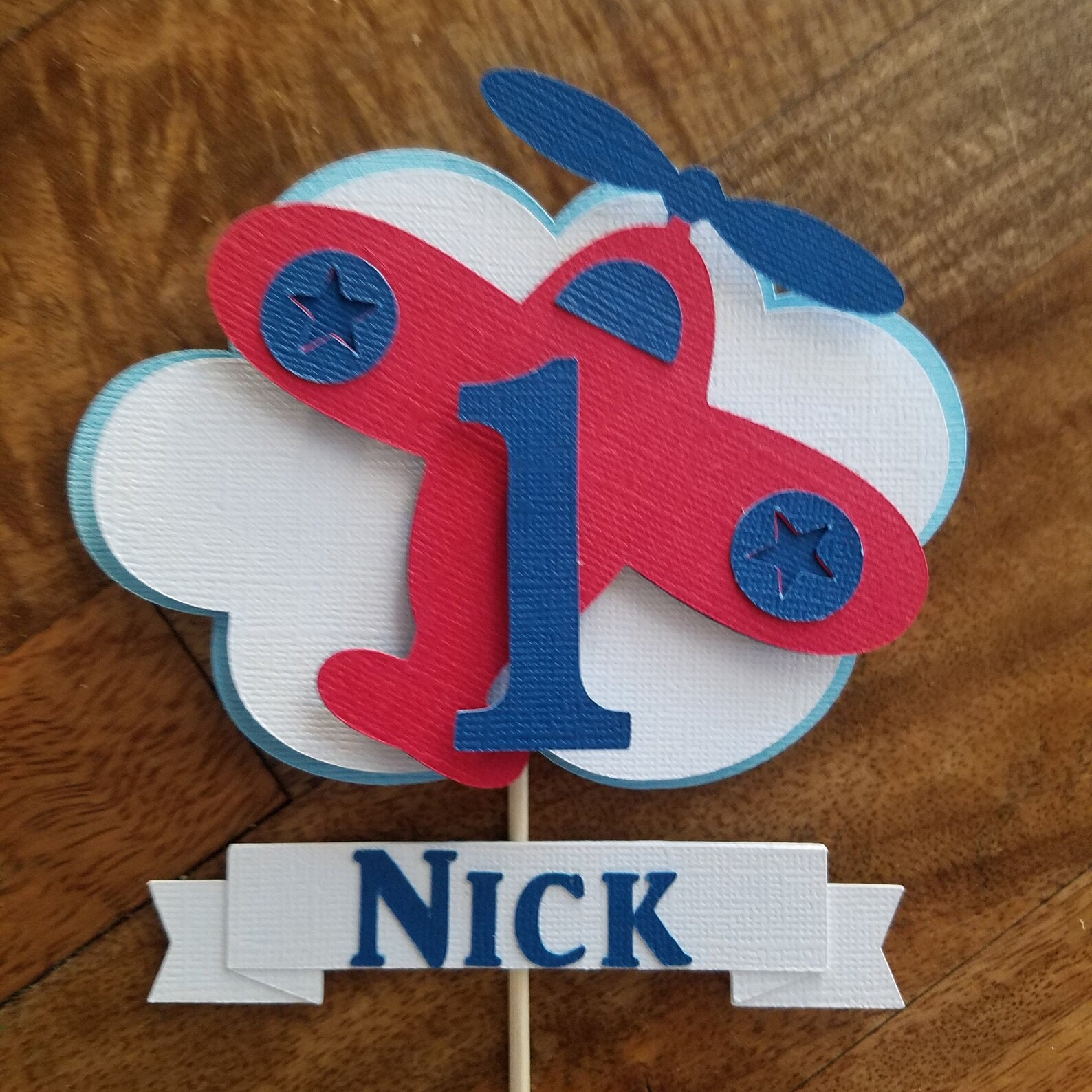 Airplane Cake Topper Birthday Cake Topper Plane Cake Topper | Etsy