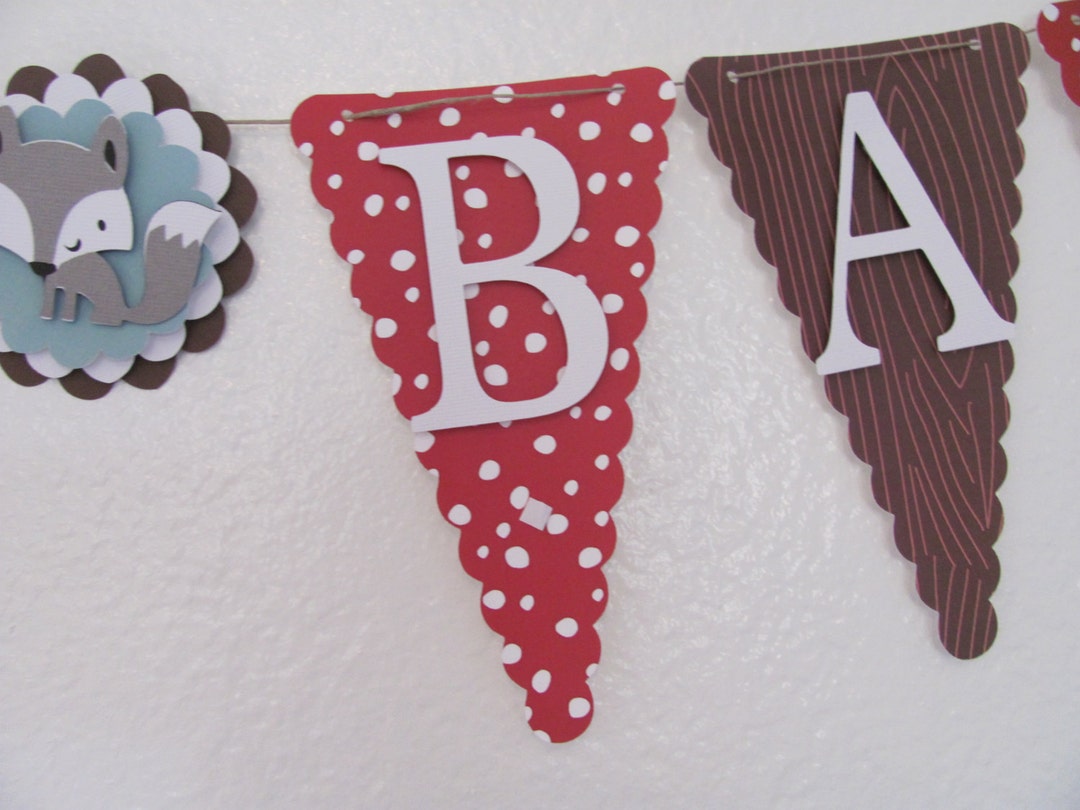 Woodland Animal Themed Welcome Baby Shower Banner Baby Shower - Etsy