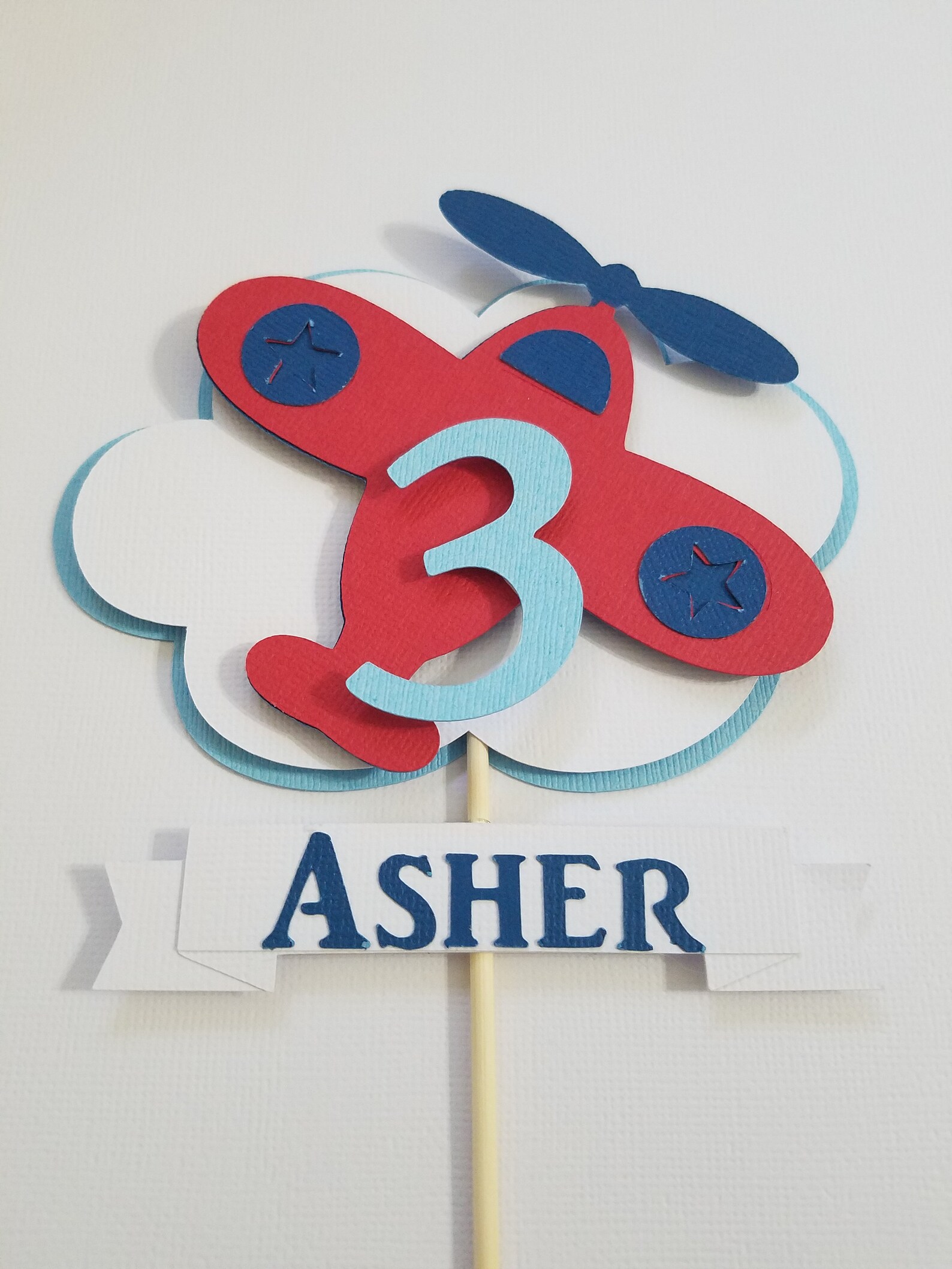 Airplane Cake Topper Birthday Cake Topper Plane Cake Topper | Etsy