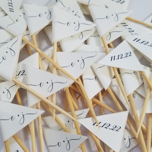 Personalized Flag Food Picks, Flag Cupcake Toppers, Monogram Food Picks ...