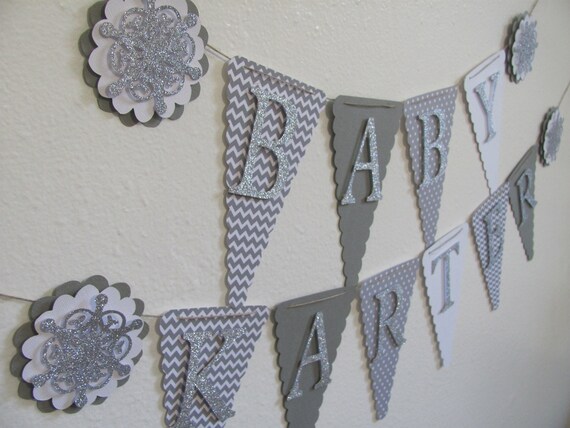 Party Supplies Paper & Party Supplies Grey Silver gender neutral baby ...