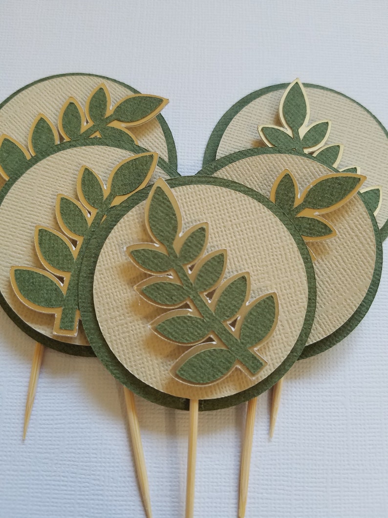 Greenery Cupcake Toppers, Greenery Baby Shower, Greenery 1st Birthday ...