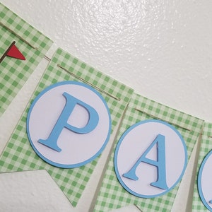 Par-tee Banner, Green Gingham Birthday Banner, Golf Party Decorations ...