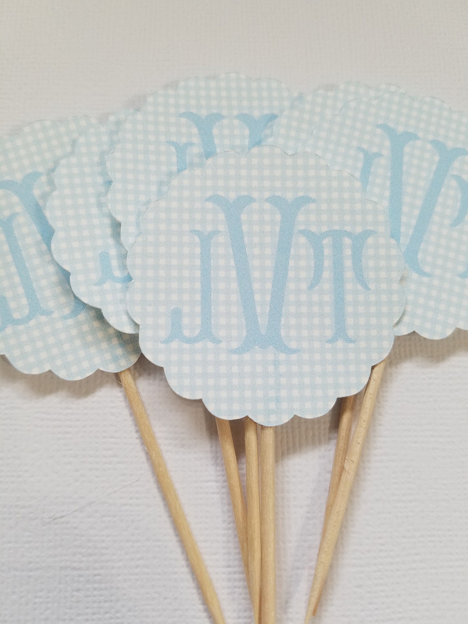 Personalized Cupcake Toppers, Set of 12, Teddy Bear Picnic Party ...