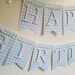 Blue Gingham Happy Birthday Banner: Checkered Party Decor - Etsy