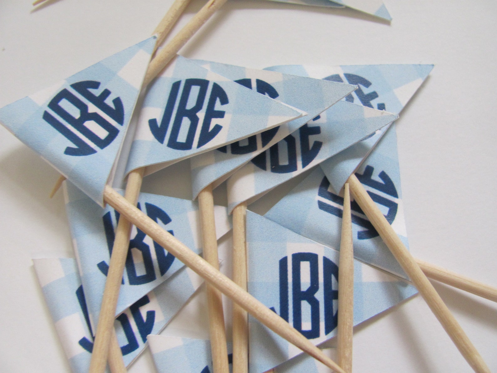 Personalized Flag Food Picks, Flag Cupcake Toppers, Set of 24, Teddy ...