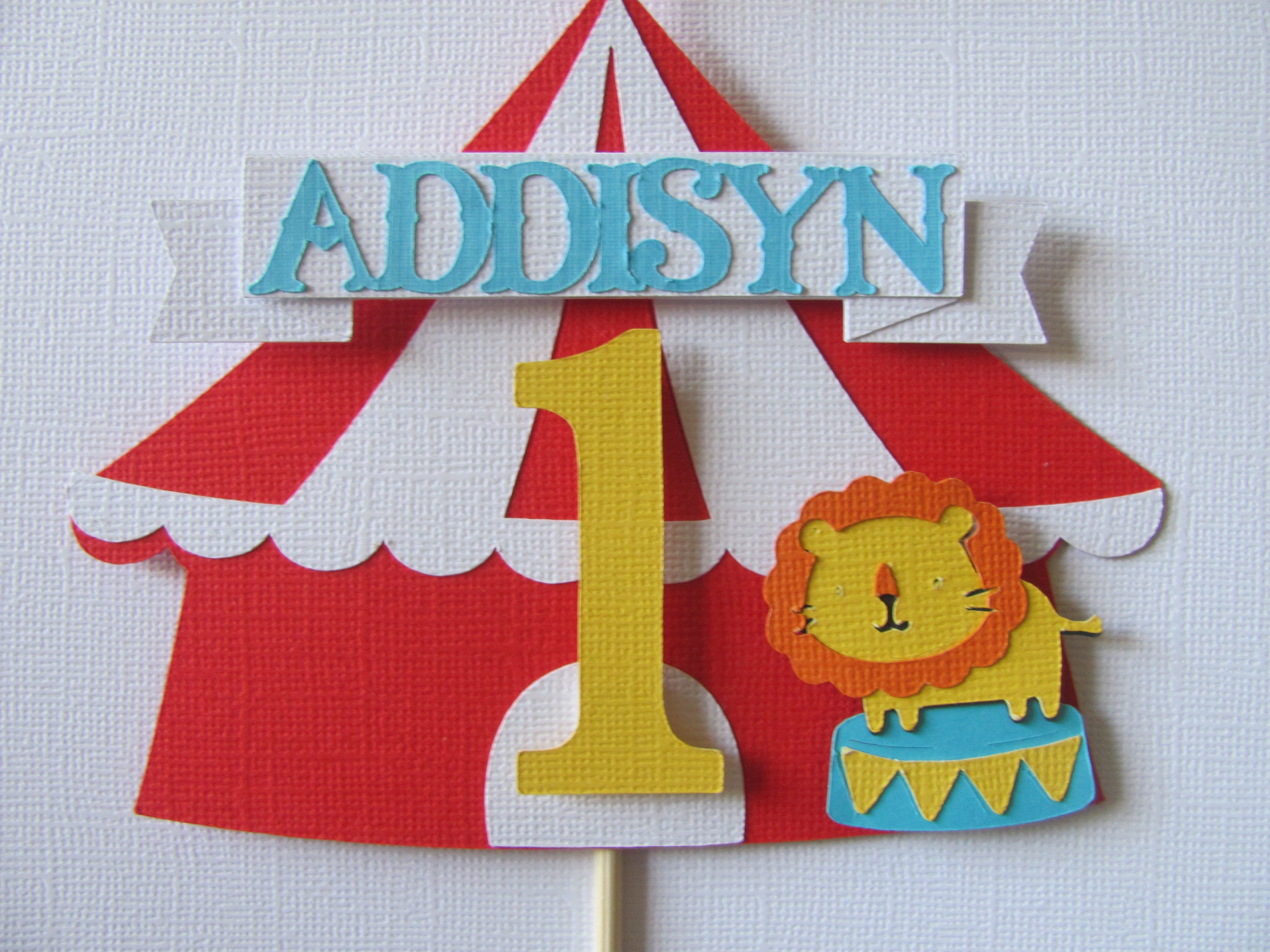 Circus Cake Topper Birthday Cake Topper Carnival Cake | Etsy