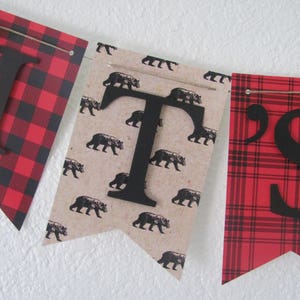 Lumber Jack Baby Shower Banner , Lumber Jack Party, Birthday Woodland ...