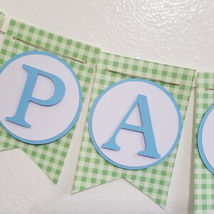 Par-tee Banner, Green Gingham Birthday Banner, Golf Party Decorations ...