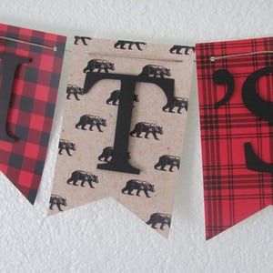 Lumber Jack Baby Shower Banner , Lumber Jack Party, Birthday Woodland ...