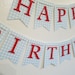 Blue Gingham Happy Birthday Banner Birthday Banner Happy 1st - Etsy