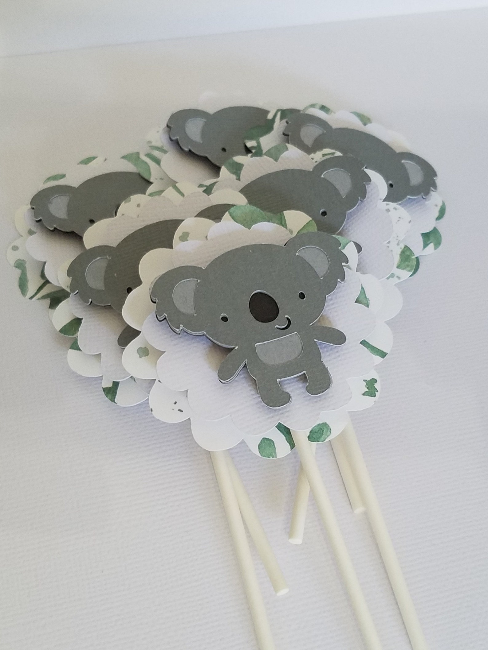 Koala Bear Cupcake Toppers Set of 12 Birthday Decorations | Etsy