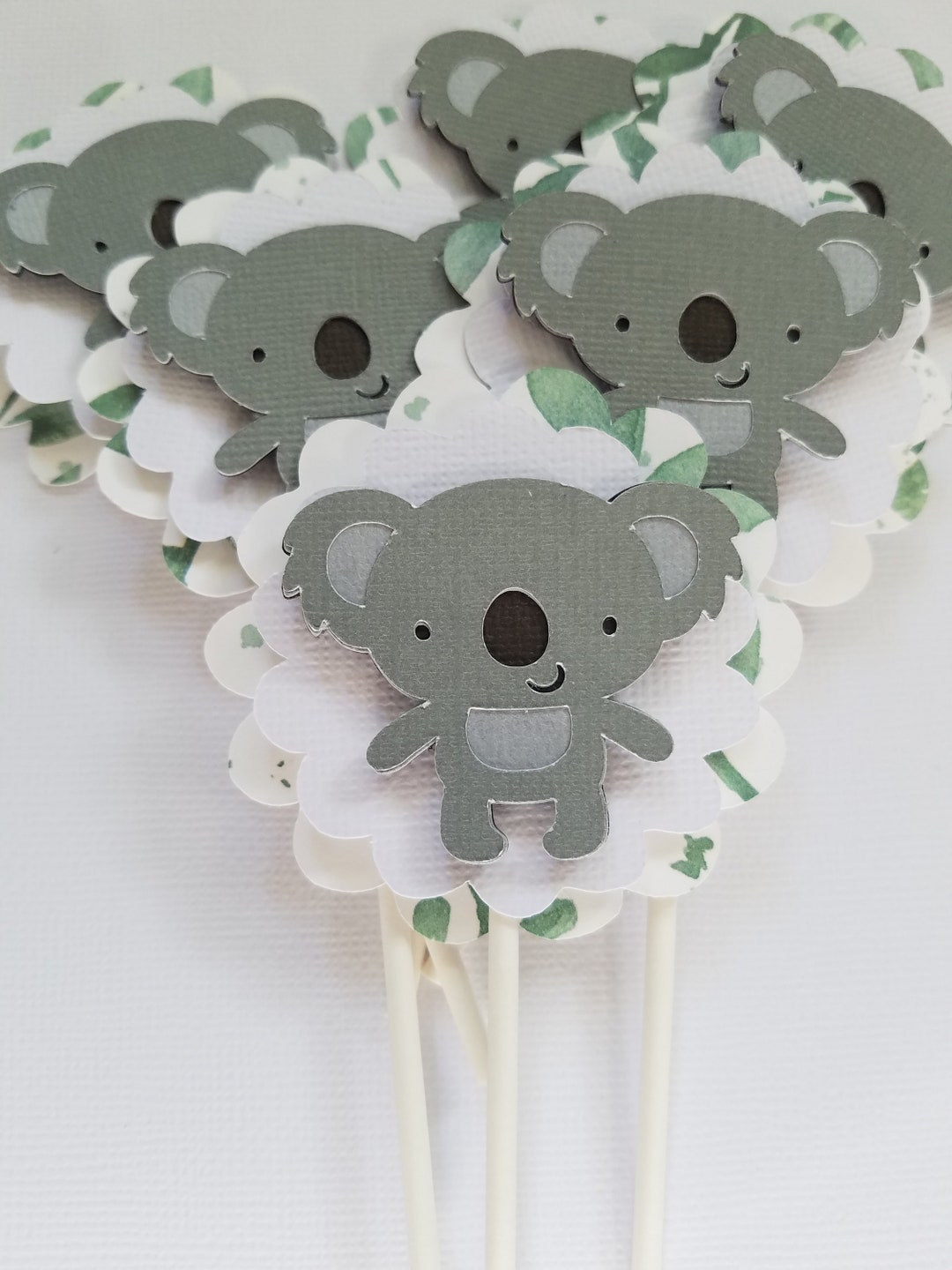 Koala Bear Cupcake Toppers Set of 12 Birthday Decorations - Etsy