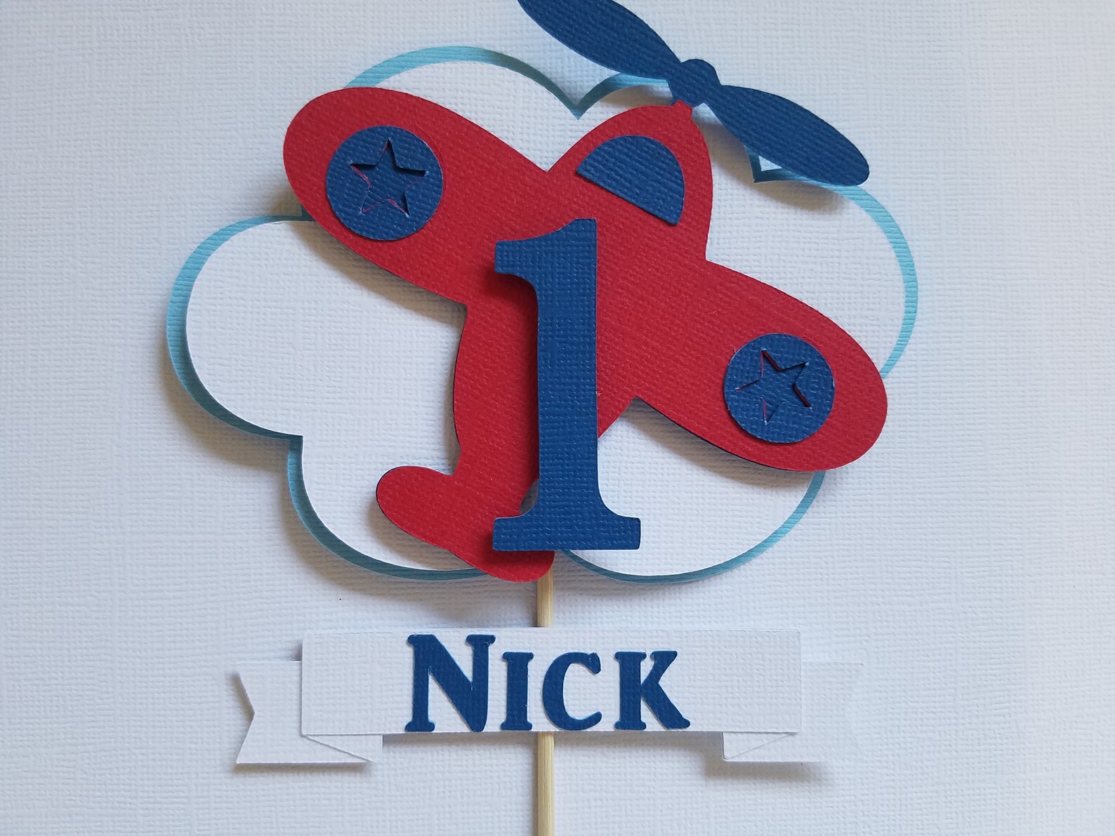 Airplane Cake Topper Birthday Cake Topper Plane Cake Topper | Etsy