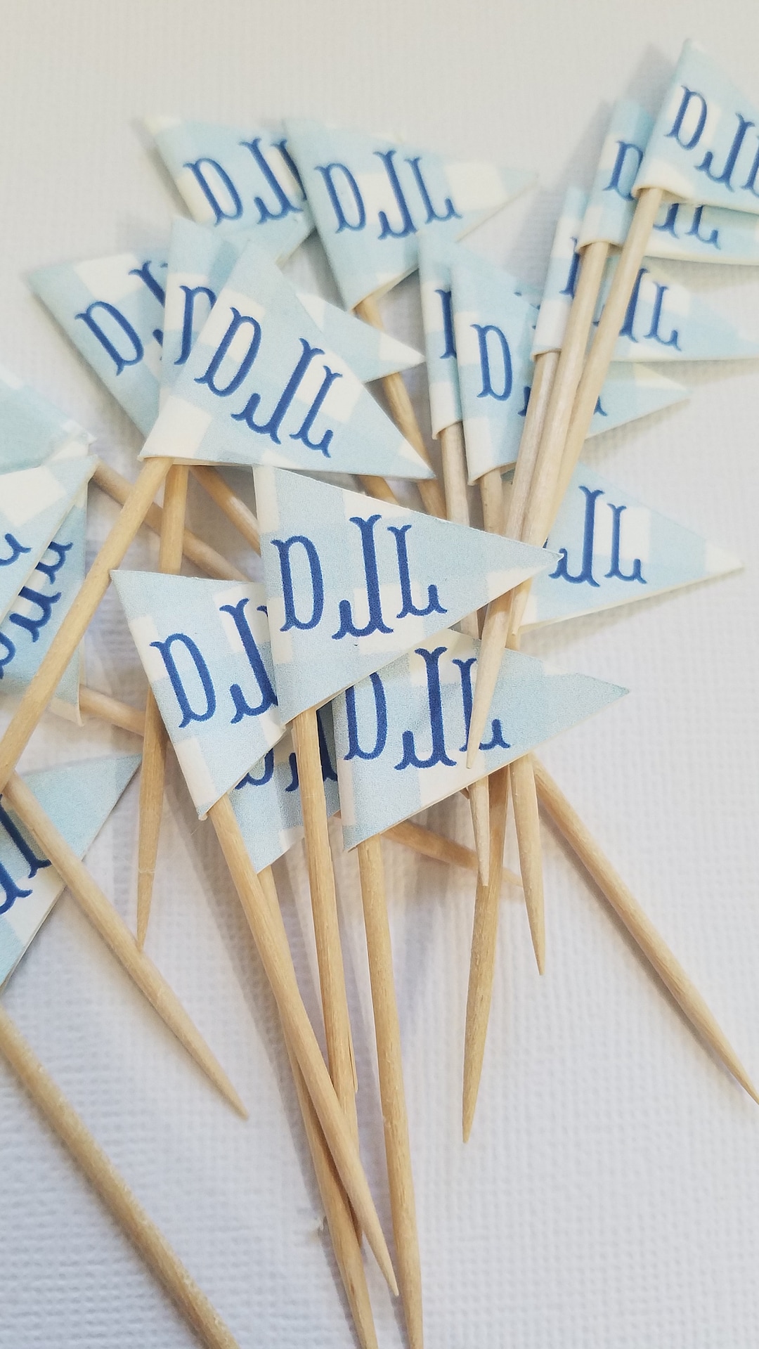 Personalized Flag Food Picks, Flag Cupcake Toppers, Set of 24, Teddy ...