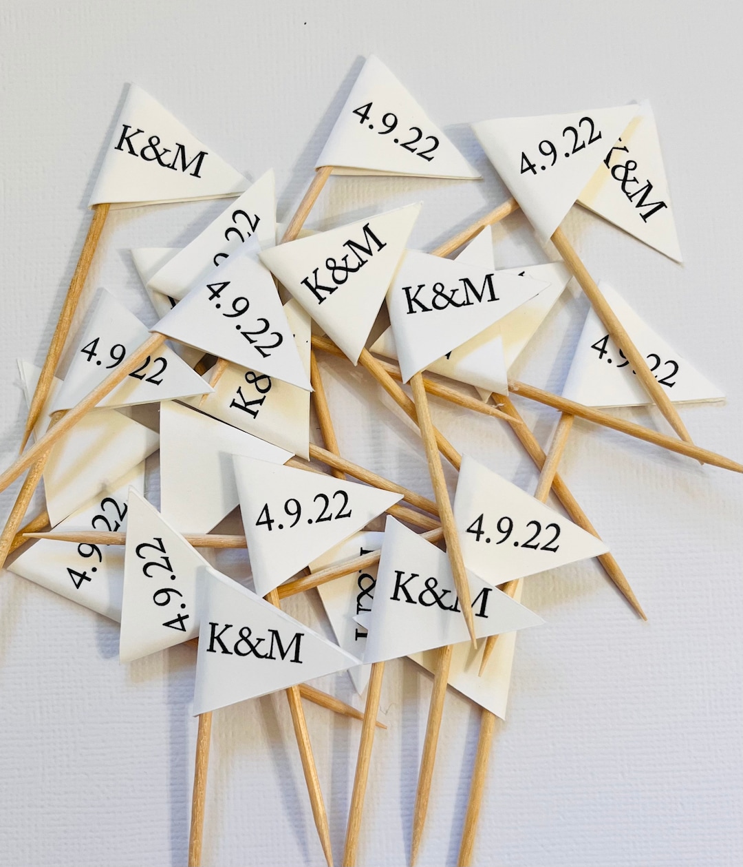 Personalized Flag Food Picks, Flag Cupcake Toppers, Monogram Food Picks ...