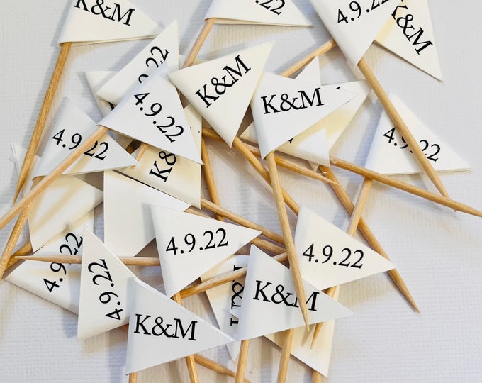 Custom Logo Cupcake Toppers Flags Printed With Your Company/brand Logo ...