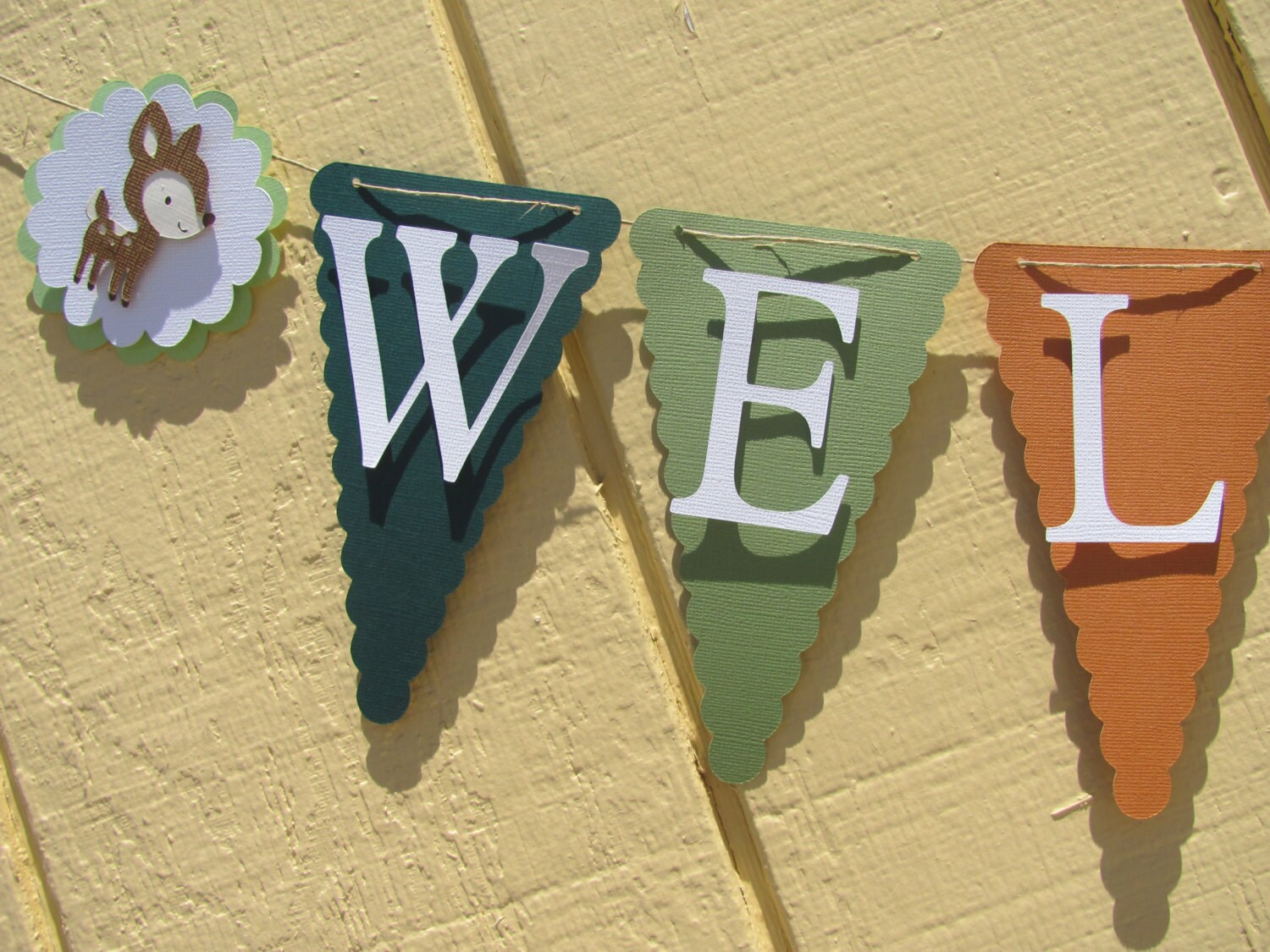 Woodland Animal Fall Themed Welcome Baby Shower Banner Baby - Etsy