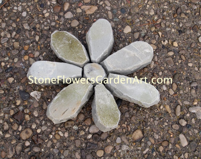Stone Flowers Garden Art Flower Bouquet 2 - Etsy
