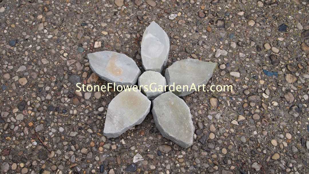Stone Flowers Garden Art Star Flower - Etsy