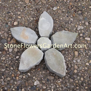 Stone Flowers Garden Art Star Flower - Etsy