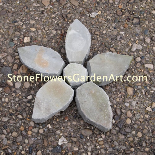 Stone Flowers Garden Art Flower Bouquet 2 - Etsy
