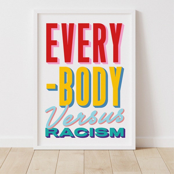 Anti Racism Poster - Etsy UK