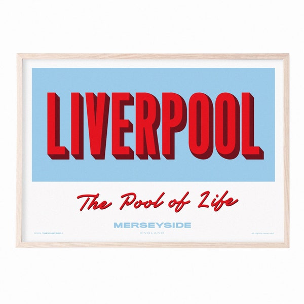 Liverpool Retro Poster - Etsy