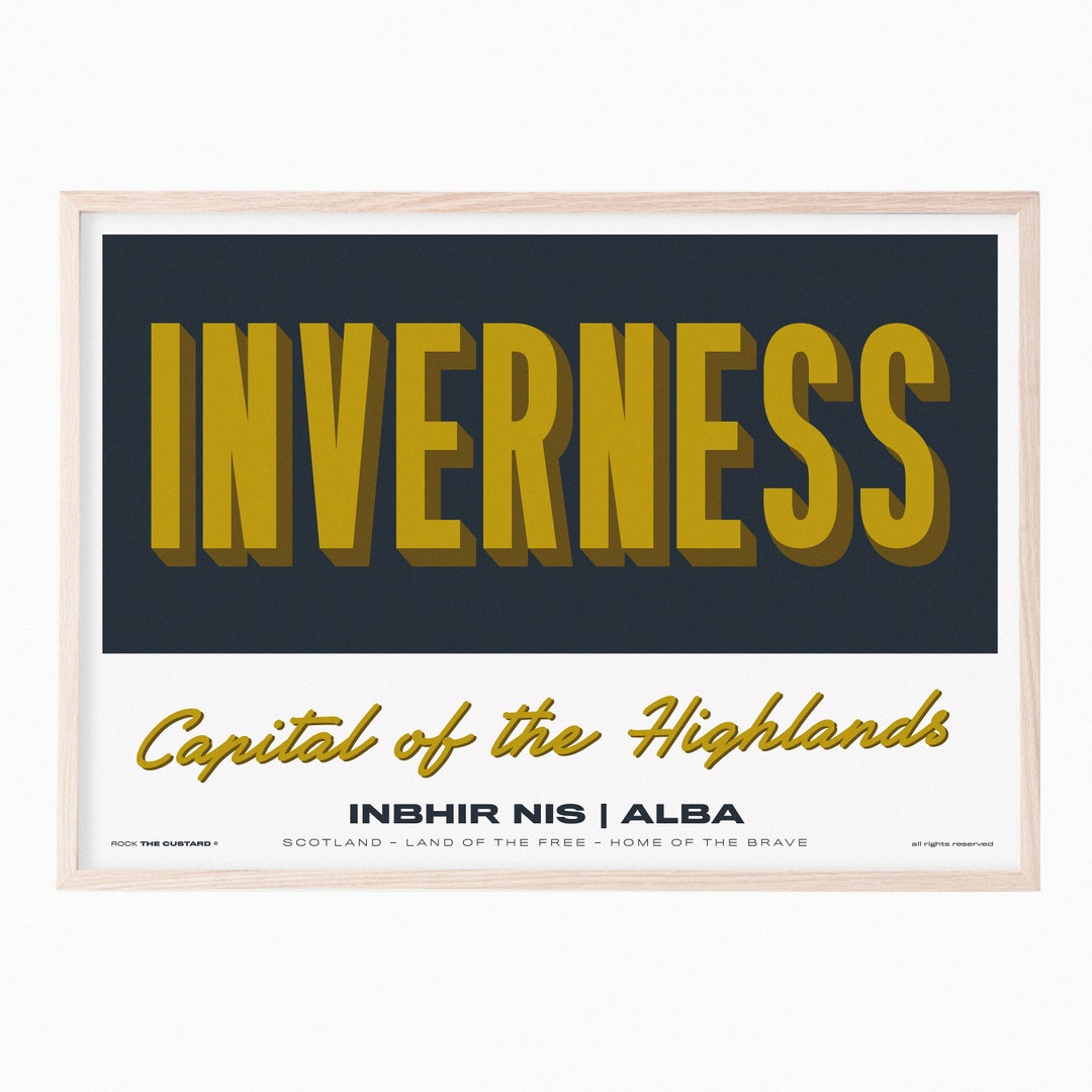 Inverness - Scotland - Souvenir Destination Unframed Print - Retro ...