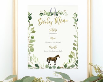 Derby Dinner Menu - Etsy