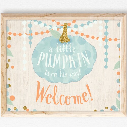 Editable Little Pumpkin Cards and Gifts Sign Fall Gifts and | Etsy