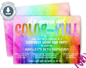 Art Party Invitation - Etsy