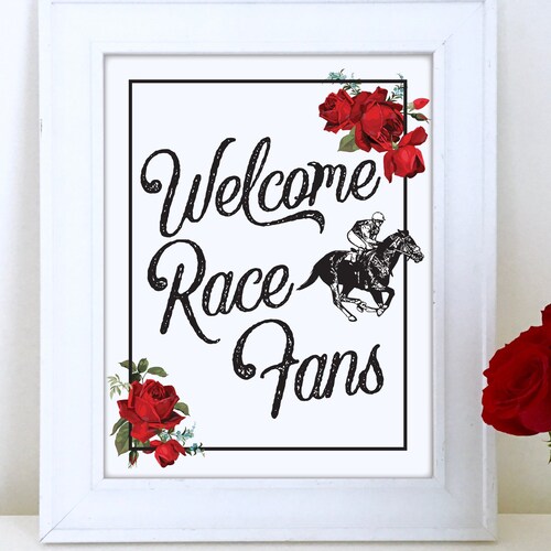 Kentucky Derby Party Welcome Sign Printable Derby Birthday - Etsy