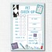 Pet Check up Exam Sheet, Printable, Boy Blue, Dog Birthday Party, Adopt ...