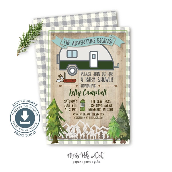 Camping Invite - Etsy