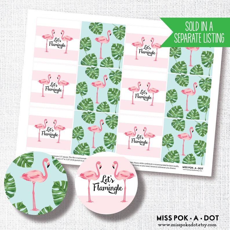 Flamingo Editable Tent Cards Food Signs Table Dessert - Etsy