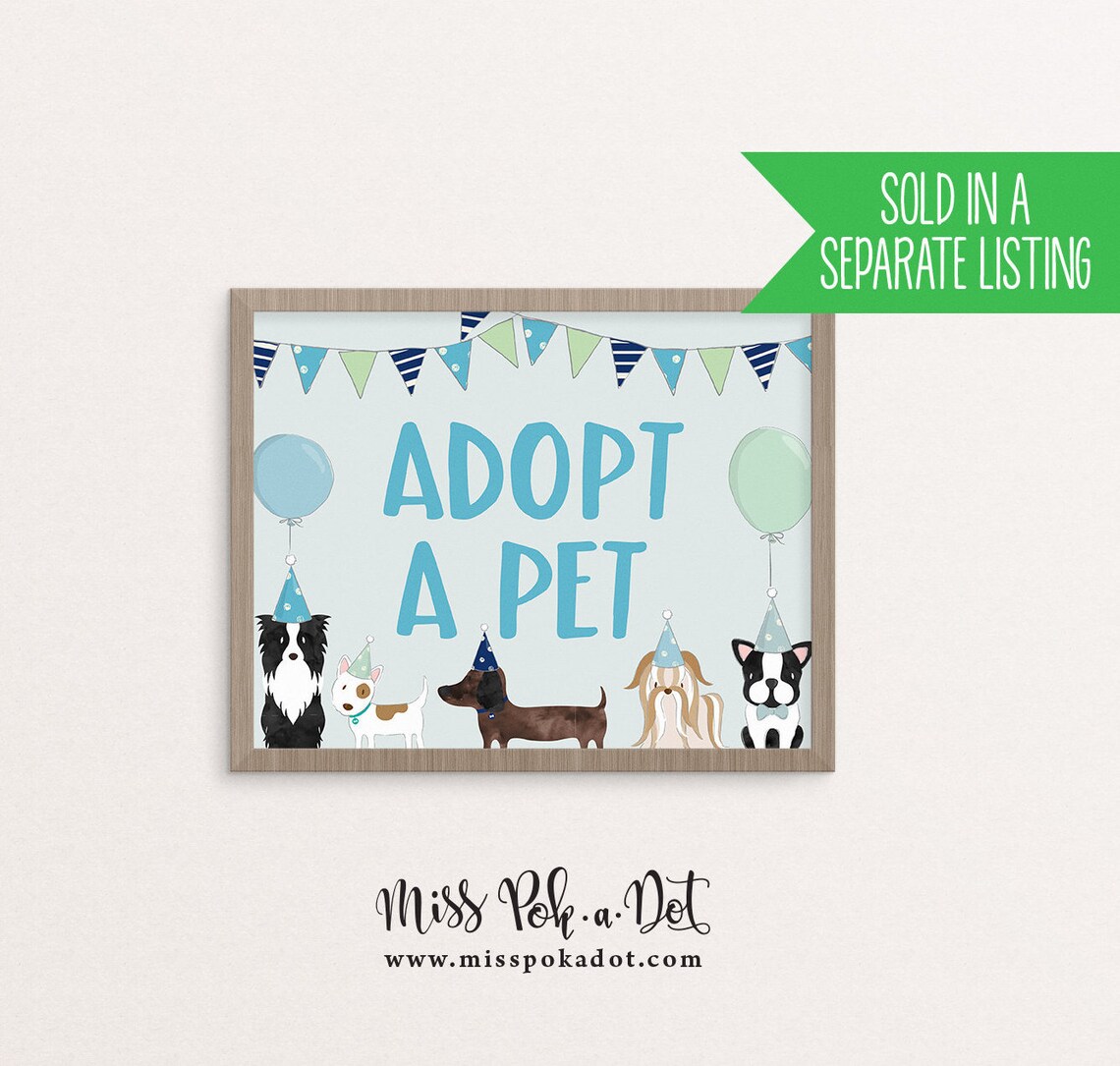 Puppy Dog Thank You Card Printable Pet Adoption Note Boy - Etsy