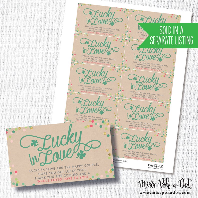 Lucky in Love Irish Bridal Shower Game Editable Printable St | Etsy