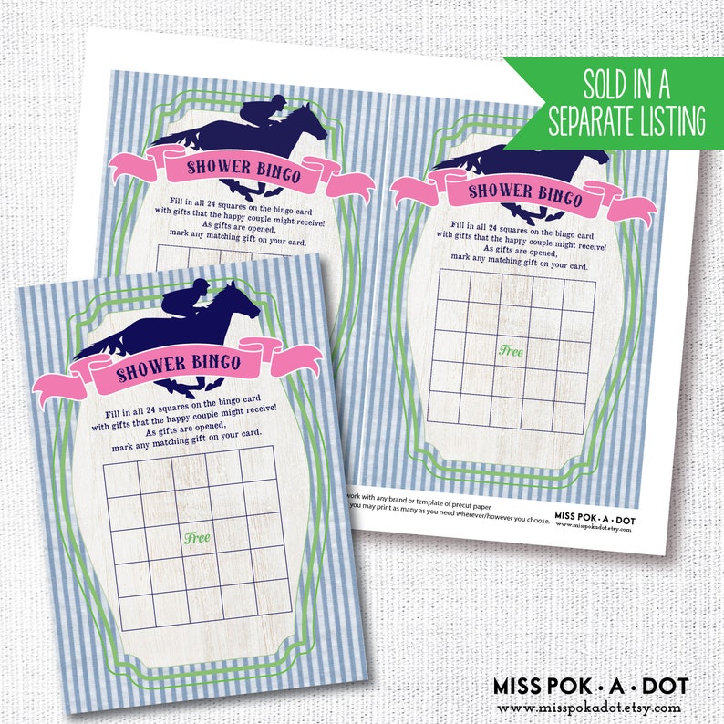 Preppy Horse Race Bet Card Printable Betting Slip Derby - Etsy Canada