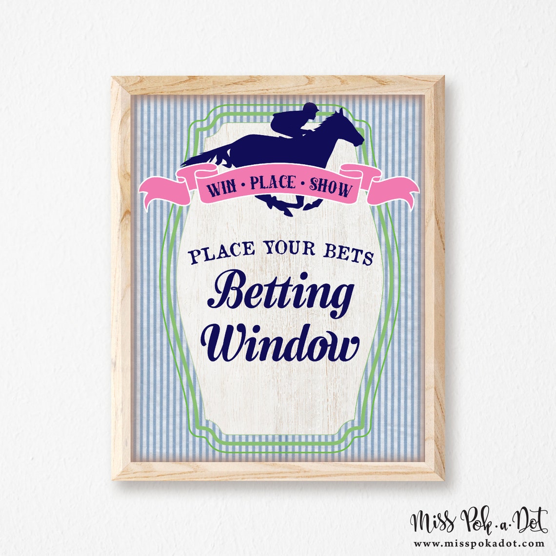Betting Window Derby Party Sign, Printable, Horse Race Decoration ...