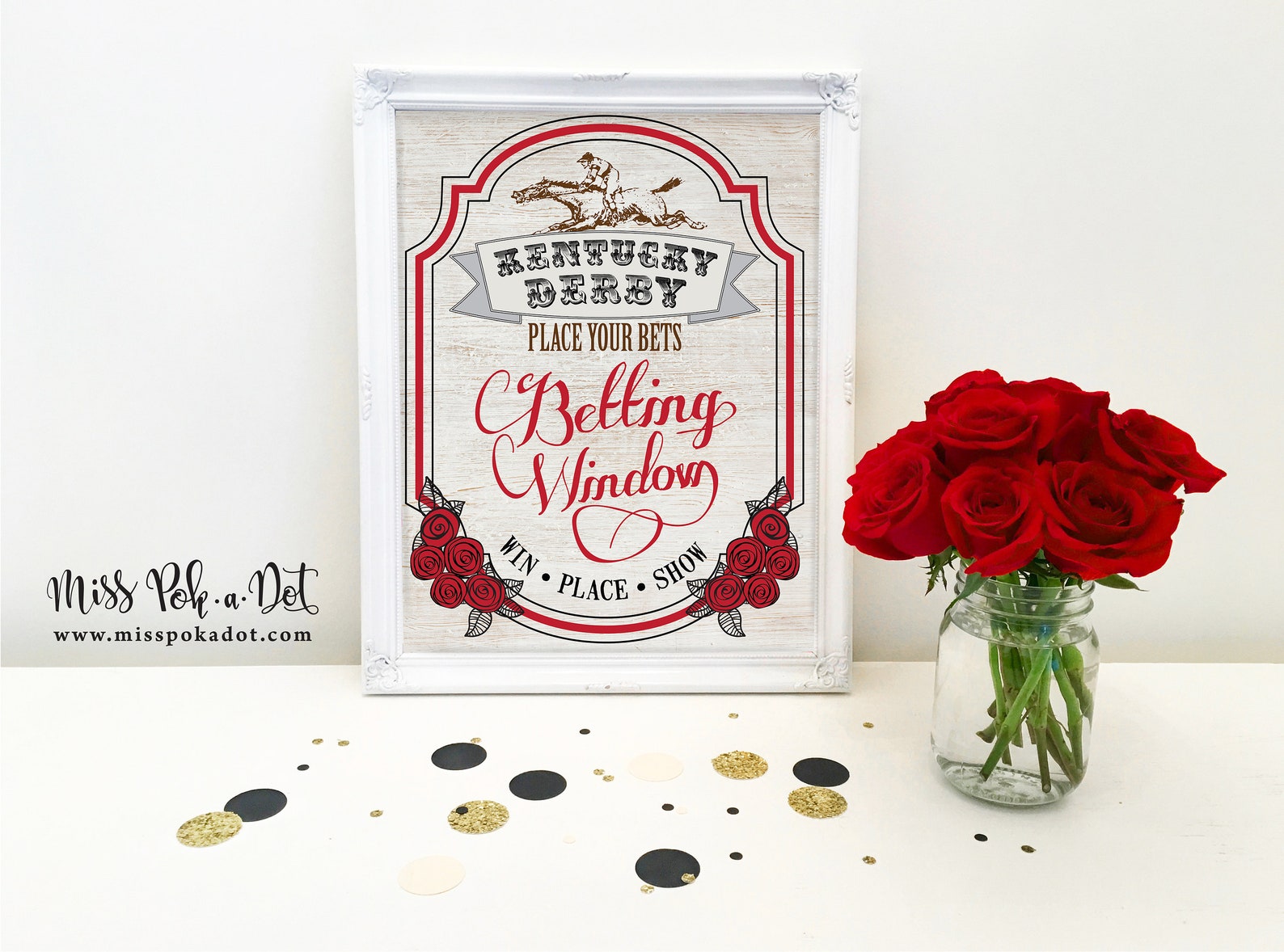 Betting Window Derby Party Sign, Printable, Horse Race Decoration, Win ...