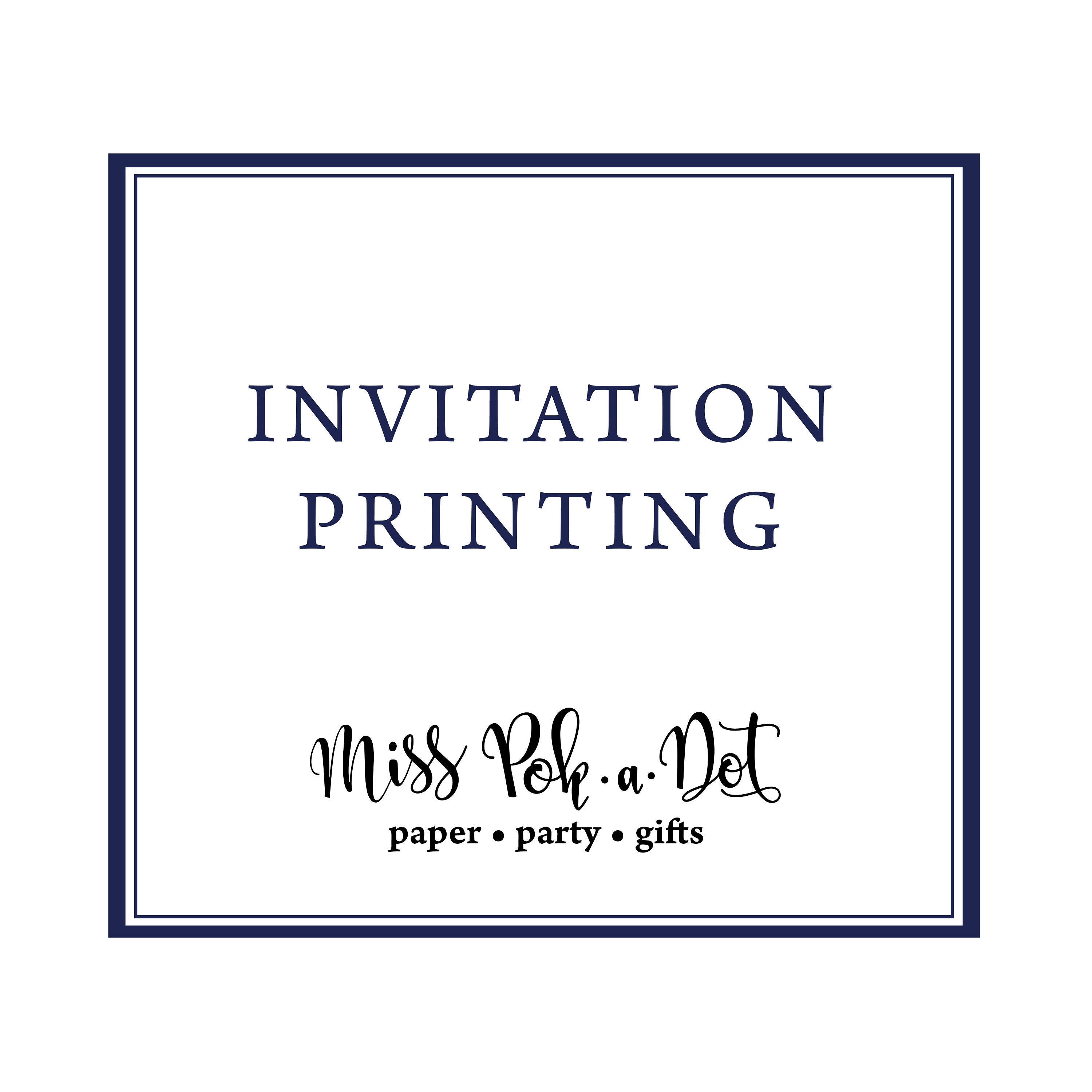 Printed Invitations, Prints, Printing for Any Invitation Design in the ...