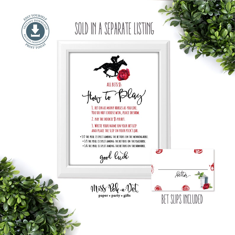 Welcome Race Fans Party Sign Printable Horse Race - Etsy Ireland