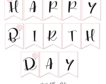 Printable o Pennant Banner: Instant Download Pink - Etsy