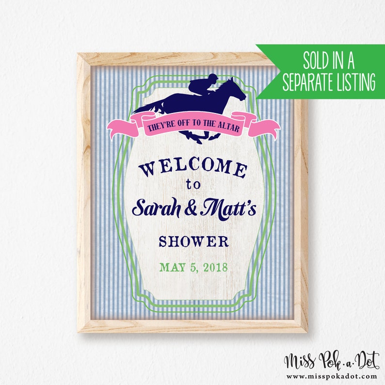 Preppy Derby Menu Sign Editable Printable File Seersucker - Etsy